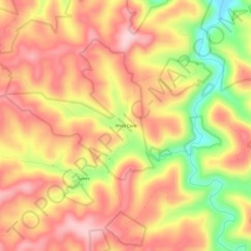 Wind Cave topographic map, elevation, terrain