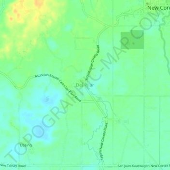 Del Pilar topographic map, elevation, terrain