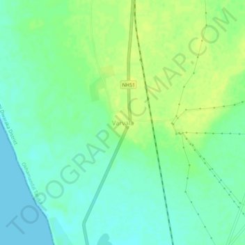 Varvala topographic map, elevation, terrain