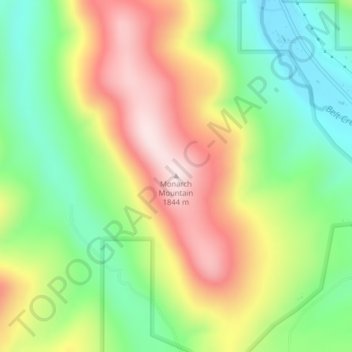 Monarch Mountain topographic map, elevation, terrain