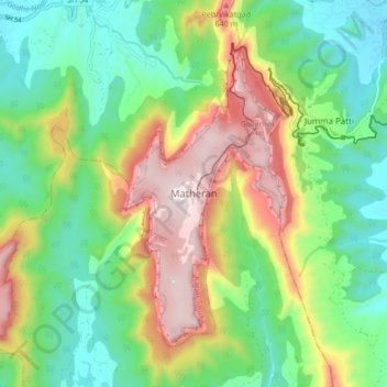 Matheran topographic map, elevation, terrain