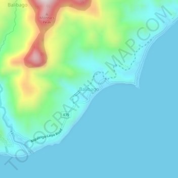 Balibago topographic map, elevation, terrain