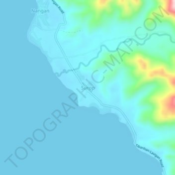 Surop topographic map, elevation, terrain