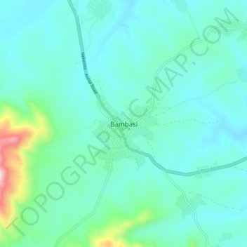 Bambasi topographic map, elevation, terrain