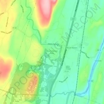 Mount Marion Park topographic map, elevation, terrain