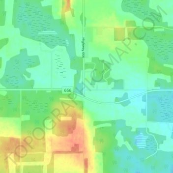 Grovedale topographic map, elevation, terrain