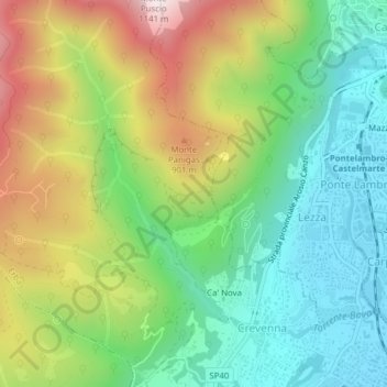 Trisul topographic map, elevation, terrain