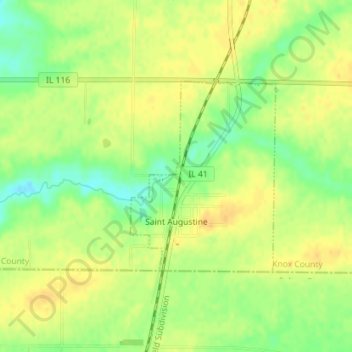St. Augustine topographic map, elevation, terrain