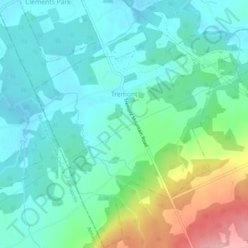 Tremont topographic map, elevation, terrain