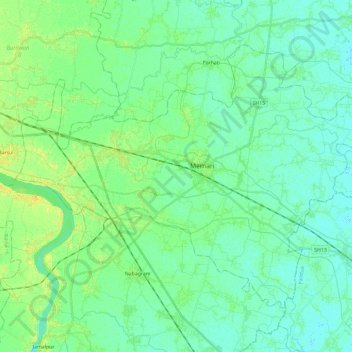 Memari - I topographic map, elevation, terrain