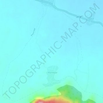 Manikpur topographic map, elevation, terrain