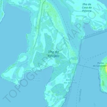 Ilha da Pintada topographic map, elevation, terrain