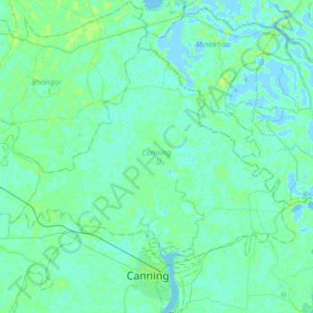 Canning - II topographic map, elevation, terrain
