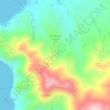 Mahabang Parang topographic map, elevation, terrain