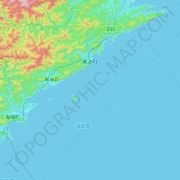 Minami topographic map, elevation, terrain