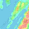 Sound of Kintyre topographic map, elevation, terrain