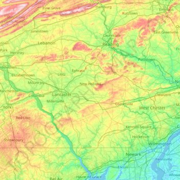 William Penn State Forest topographic map, elevation, terrain