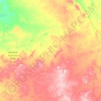 Kareeberg Local Municipality topographic map, elevation, terrain