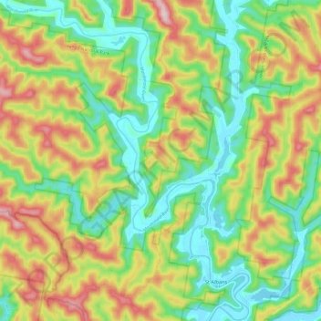 Upper Macdonald topographic map, elevation, terrain