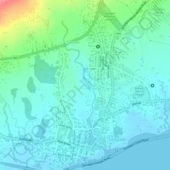 Sorsogon River topographic map, elevation, terrain