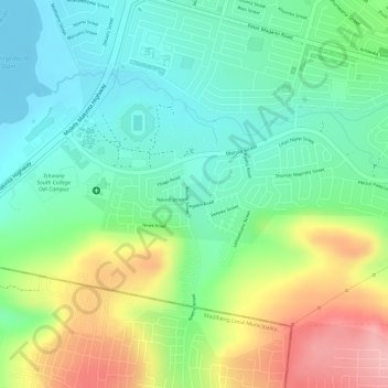 Morula View Park topographic map, elevation, terrain