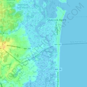 Blackwater River topographic map, elevation, terrain