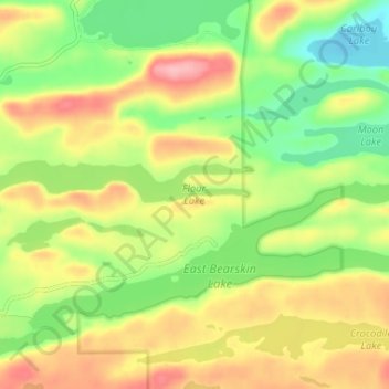 Flour Lake topographic map, elevation, terrain