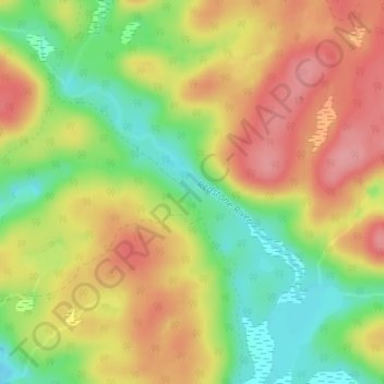 Redstone River topographic map, elevation, terrain