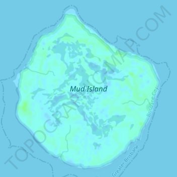 Mud Island topographic map, elevation, terrain