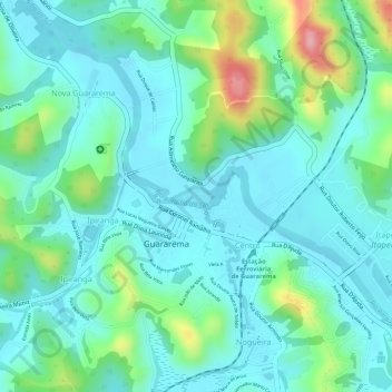 Parque Ilha Grande topographic map, elevation, terrain
